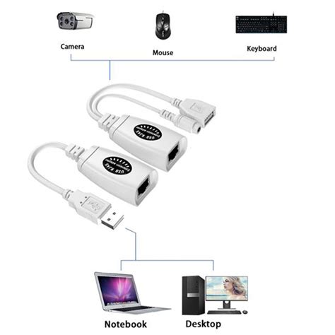 Usb Rj45 Extension Adapter Range Up To 60m Length