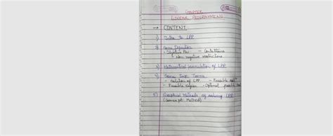 Linear Programming Short Crisp Notes For Class 12 Maths Shop Handwritten Notes Shn