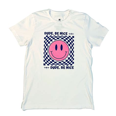 Retro Smiley Crewneck Unisex Dude Be Nice