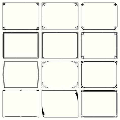 Premium Vector Decorative Simple Frames Set 17