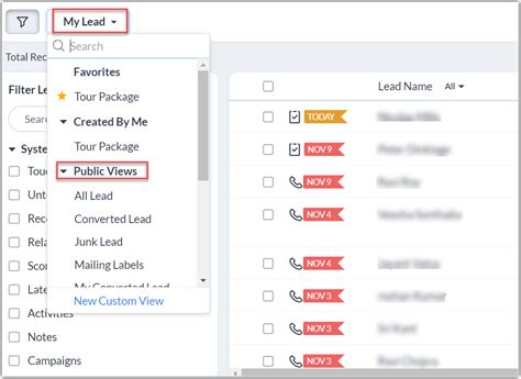 faqs on list views in zoho crm