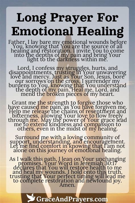 12 Uplifting Prayers For Emotional Healing Grace And Prayers