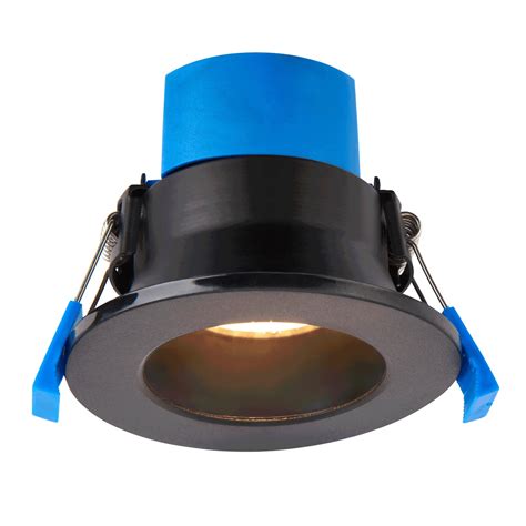 4cct Fire Rated Ip65 Anti Glare Downlight 5 7w Matt Black In Stock