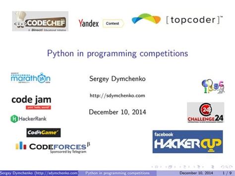 Python Programming Contests Ppt