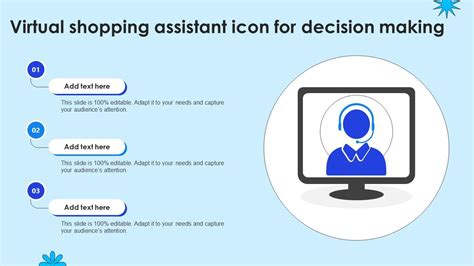 Virtual Shopping Assistant Icon For Decision Making Ppt Example