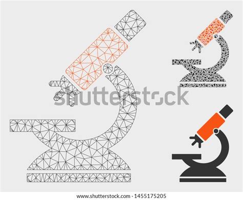 Mesh Labs Microscope Model Triangle Mosaic Stock Vector Royalty Free