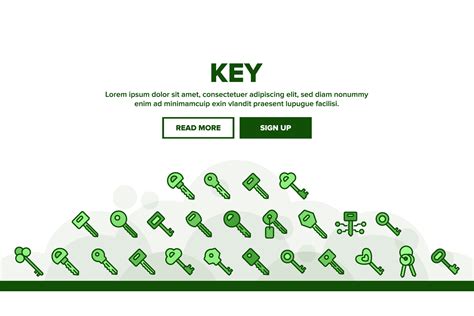 Key Landing Header Vector Graphic By Stockvectorwin · Creative Fabrica