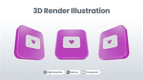 Premium Psd 3d Render Valentine With Folder Icon For Ui Ux Web Mobile App Social Media Promotion