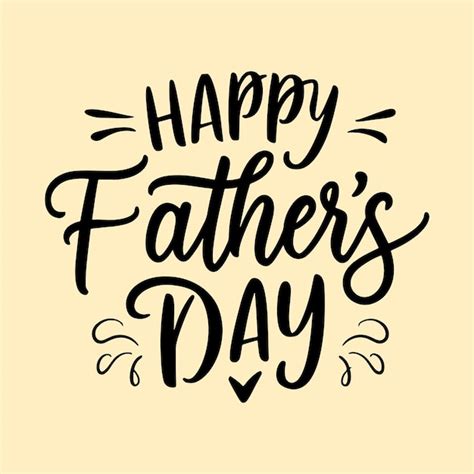 Premium Vector | Vector happy father day lettering typography