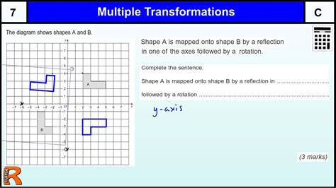 Describing Transformations Reflection And Rotation Gcse Maths Revision