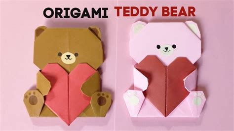 Origami Paper Teddy Bear How To Make Paper Cute Teddy Bear Paper T Teddy Bear Diy Cute