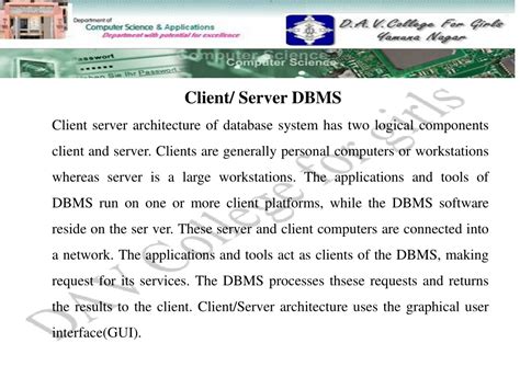 ppt centralised and client server dbms powerpoint presentation