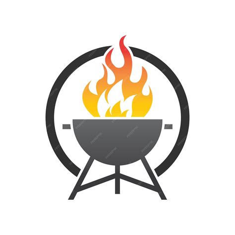 Premium Vector Bbq Grill Simple And Symbol Icon With Smoke Or Steam Logo