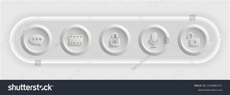 Light Apps Icon Set Ui Buttons Stock Vector Royalty Free Shutterstock