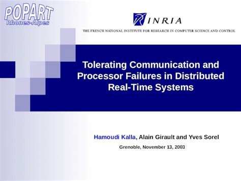 Ppt Tolerating Communication And Processor Failures In Distributed