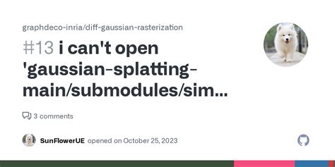 i can t open gaussian splatting main submodules simple knn · issue