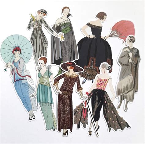 Art Nouveau Fashion Models Die Cuts Vintage Ep Folksy