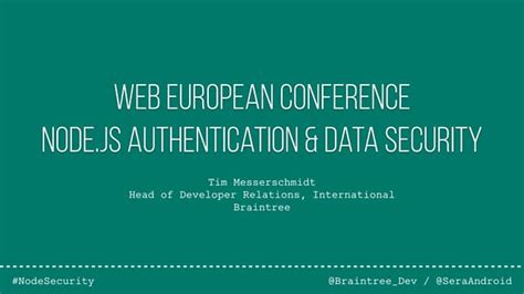 Nodejs Authentication And Data Security Ppt