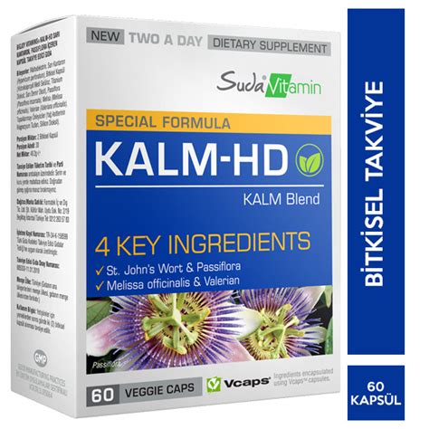 Suda Vitamin Kalm HD 60 Kapsül | Nar Ecza