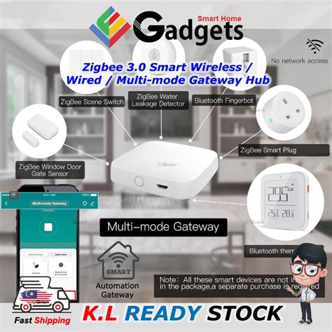 ZigBee 3 0 Bluetooth Smart Hub Gateway Bridge Wireless Wired Works With Tuya Smart Life And
