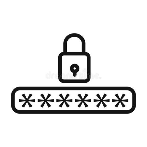 Password Security Icon For Digital Privacy And Data Protection Stock