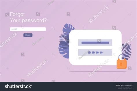 Reset Password Vector Illustration Flat Design Stock Vector Royalty Free Shutterstock