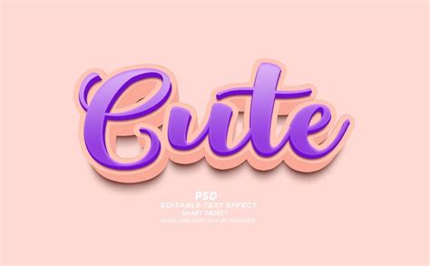 귀여운 Psd 3d 편집 가능한 텍스트 효과 프리미엄 Psd 파일 귀여운 Psd 3d 편집 가능한 텍스트 효과 프리미엄 Psd 파일