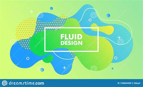 Abstract Modern Gradient Fluid Background Design Template Vector Stock Illustration