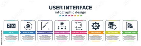 user interface infographic design template with the of reload pie