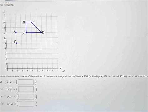 solved the following determine the coordinates of the vertices of the