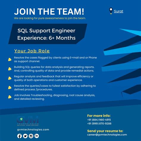 Gvm Technologies On Linkedin Sqljobs Sqlsupport Techjobs