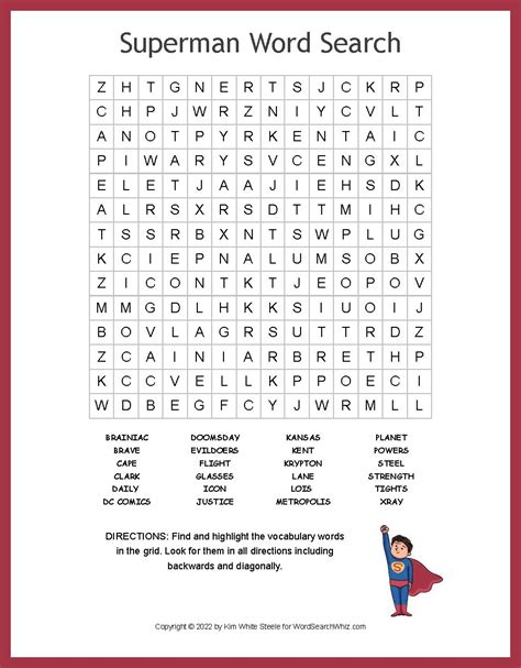 Superman Word Search