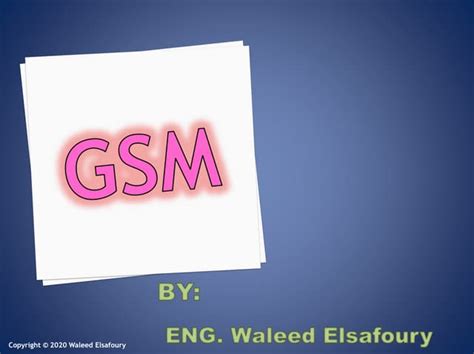 Gsm Global System For Mobile Communicationpdf