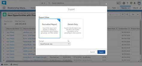 how can i export data from salesforce to excel