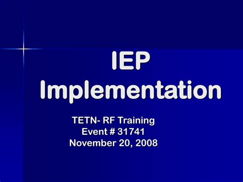 Ppt Iep Implementation Powerpoint Presentation Free Download Id387391