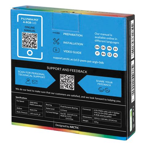 P12 Pwm Pst A Rgb Semi Passive A Rgb Case Fan Arctic