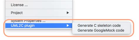 UML2C Export Plug In Astah