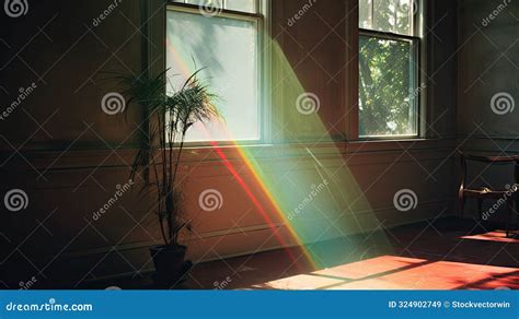 Refraction Of Light Through A Glass Prism Diagram Vector Illustration