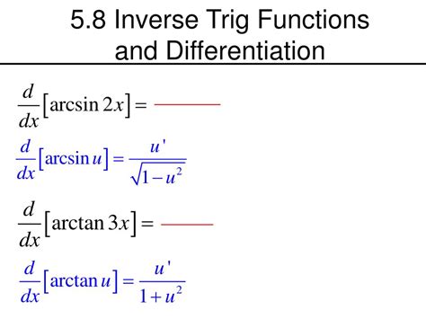 PPT Inverse Trig Functions And Differentiation PowerPoint Presentation ID