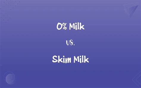 Milk Vs Skim Milk Whats The Difference