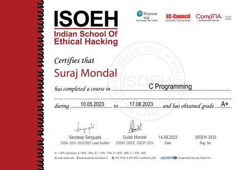 programming certification cprogramming isoeh achievementunlocked… suraj mondal