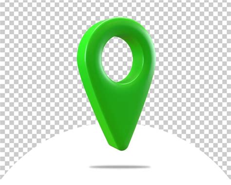 Premium Psd 3d Pin Location Green Icon