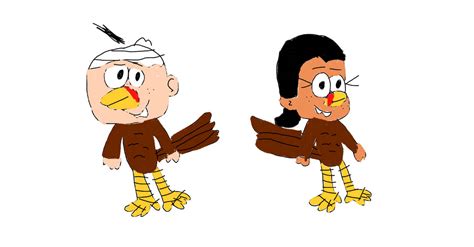 Lincoln And Ronnie Anne Turkeys By Simpsonsfanatic33 On Deviantart