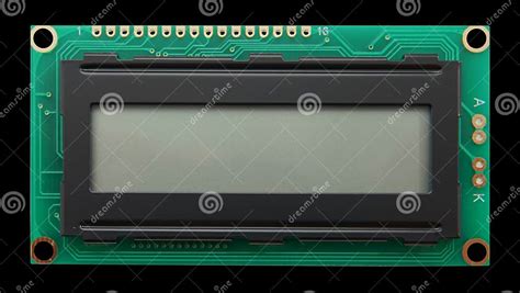 Lcd Oled Screen Display On A Green Electronic Pcb Board Stock Image Image Of Industry Clock