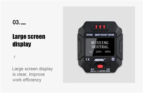 Digital Display Socket Detector Portable Circuit Polarity Voltage Tester Wall Plug Breaker