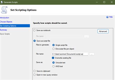 Option To Include Indexes When Scripting From Export Task Missing In