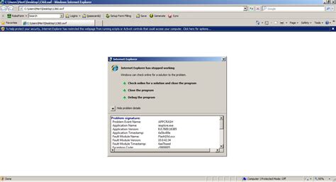 Internet Explorer 678 Dos Vulnerability Shockwave Flash Object