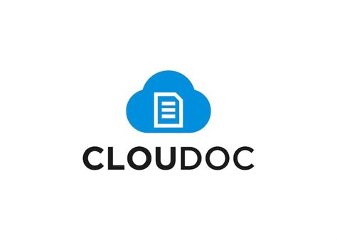 Premium Vector Cloud Document Logo Design Vector Illustration