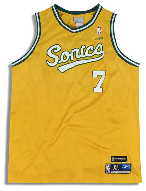 1969 70 Seattle Supersonics Lewis 7 Reebok Hardwood Classics Jersey