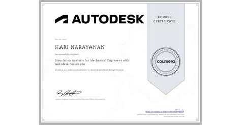 Hari Narayanan On Linkedin Completion Certificate For Simulation